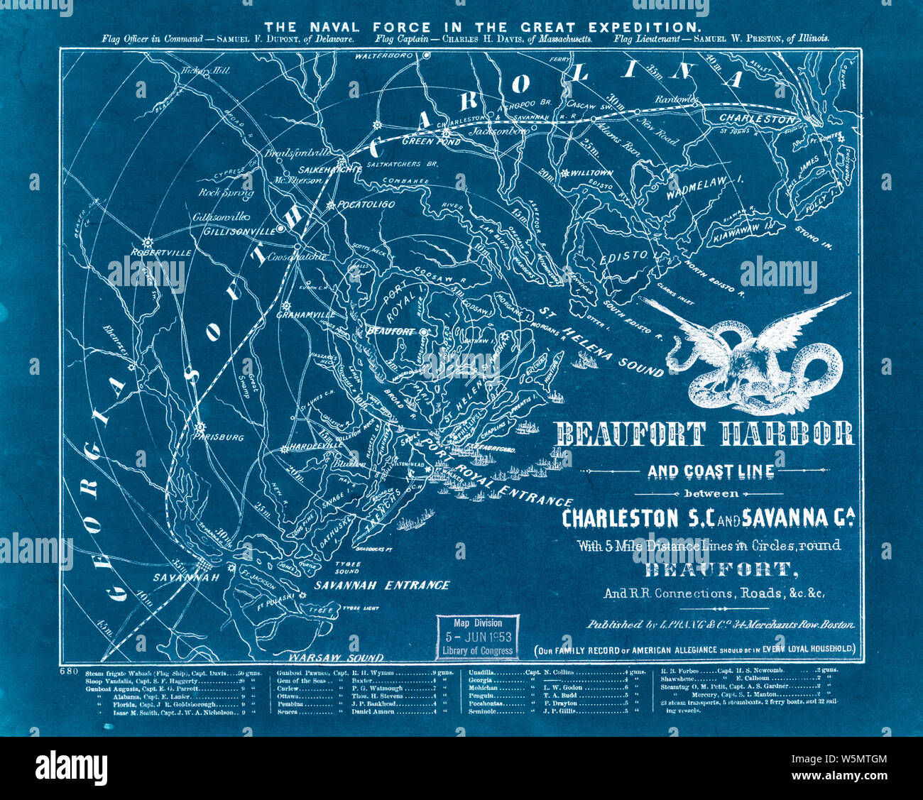 Civil War Maps 0180 Beaufort Harbor and coast line between Charleston ...