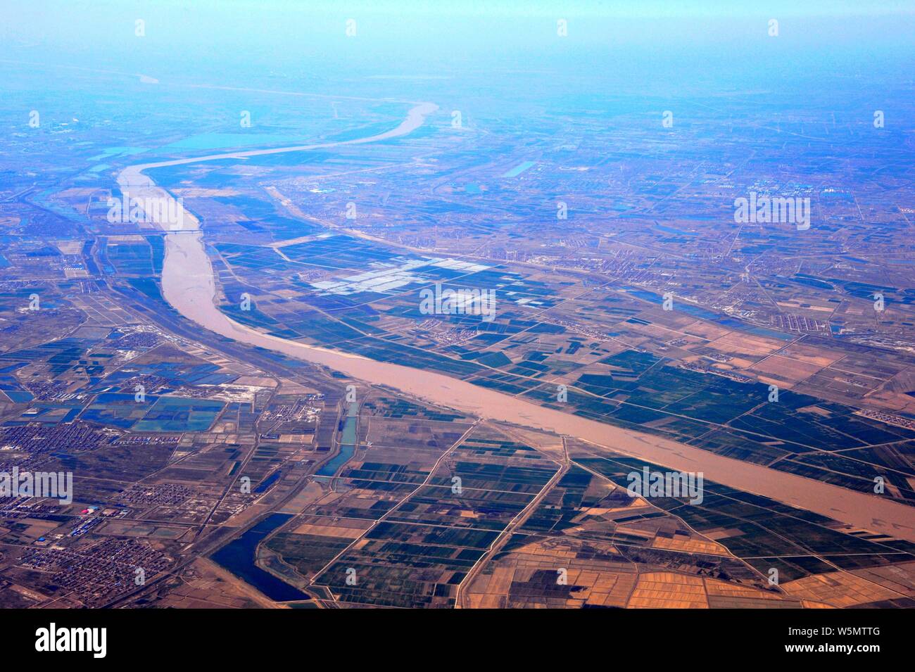 Aerial view of river delta hi-res stock photography and images - Alamy