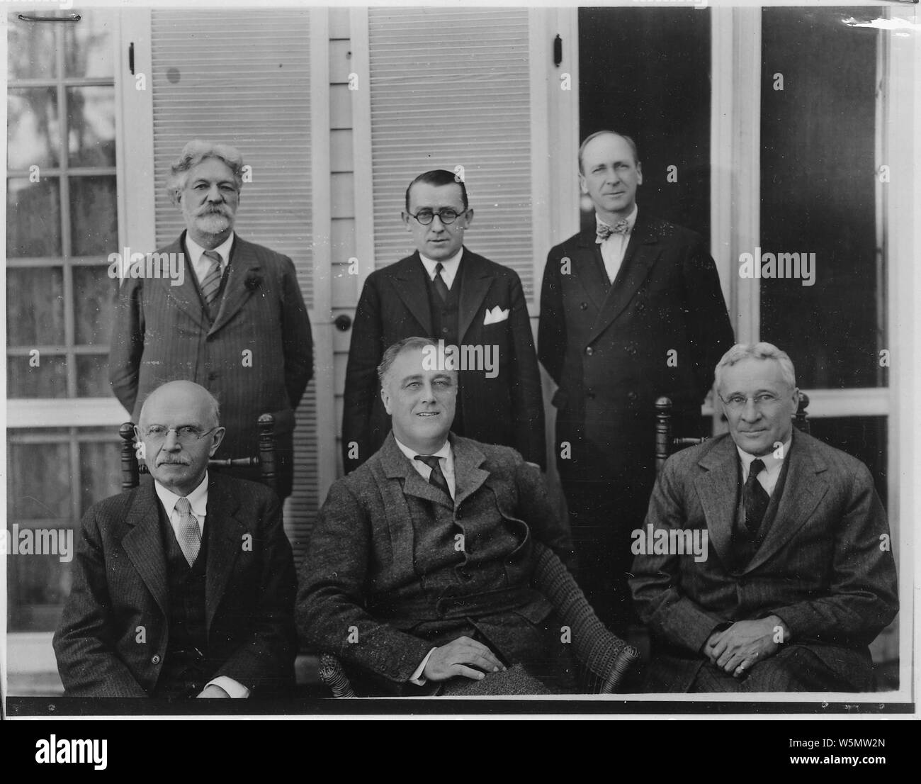 Franklin d roosevelt and others in warm springs hi-res stock ...