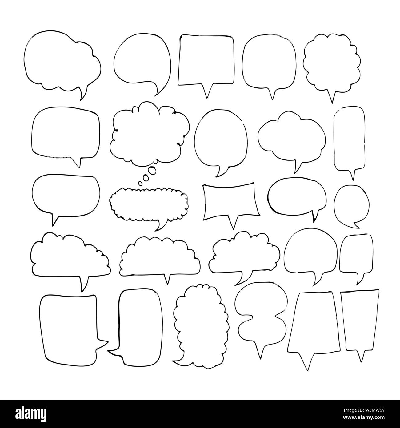 Speech Bubble icon hand drawn Stock Vector Image & Art - Alamy