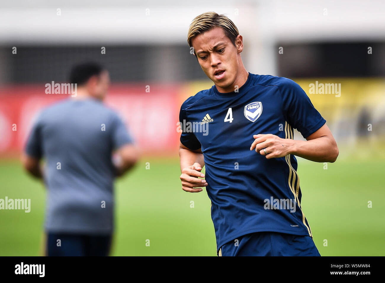 Japanese football player Keisuke Honda of Australia's Melbourne Victory ...