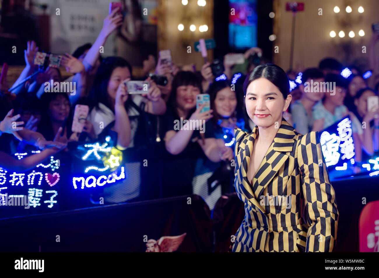 Ella Chen Chia-hwa of Taiwanese girls group S.H.E poses as he arrives ...