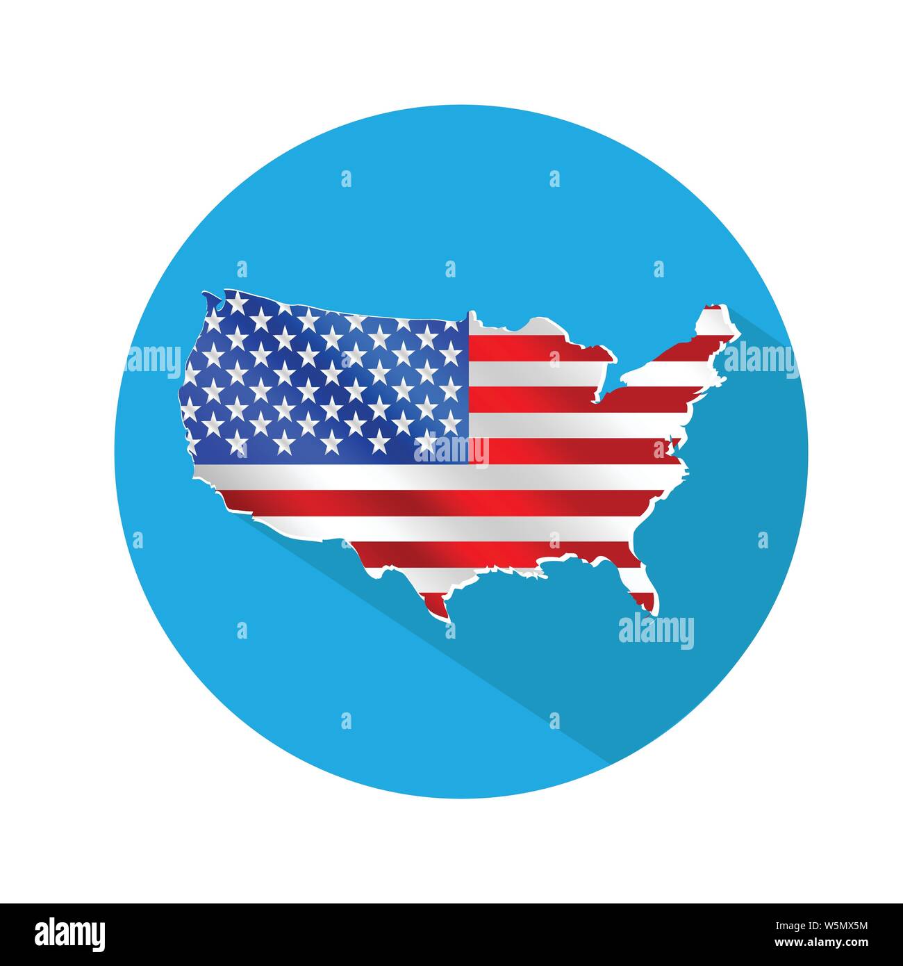 USA map icon Stock Vector Image & Art - Alamy