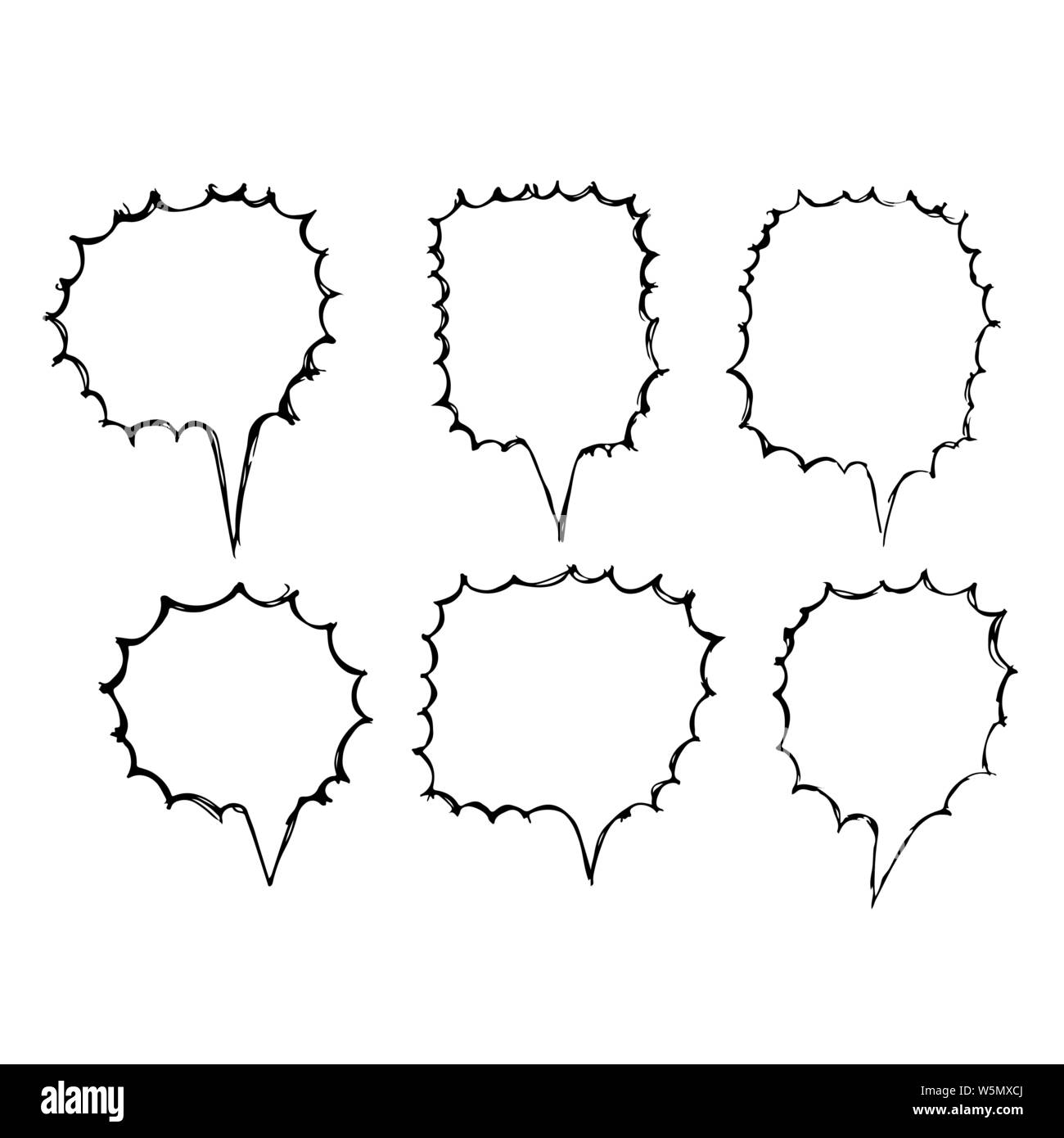 Speech Bubble icon hand drawn Stock Vector Image & Art - Alamy