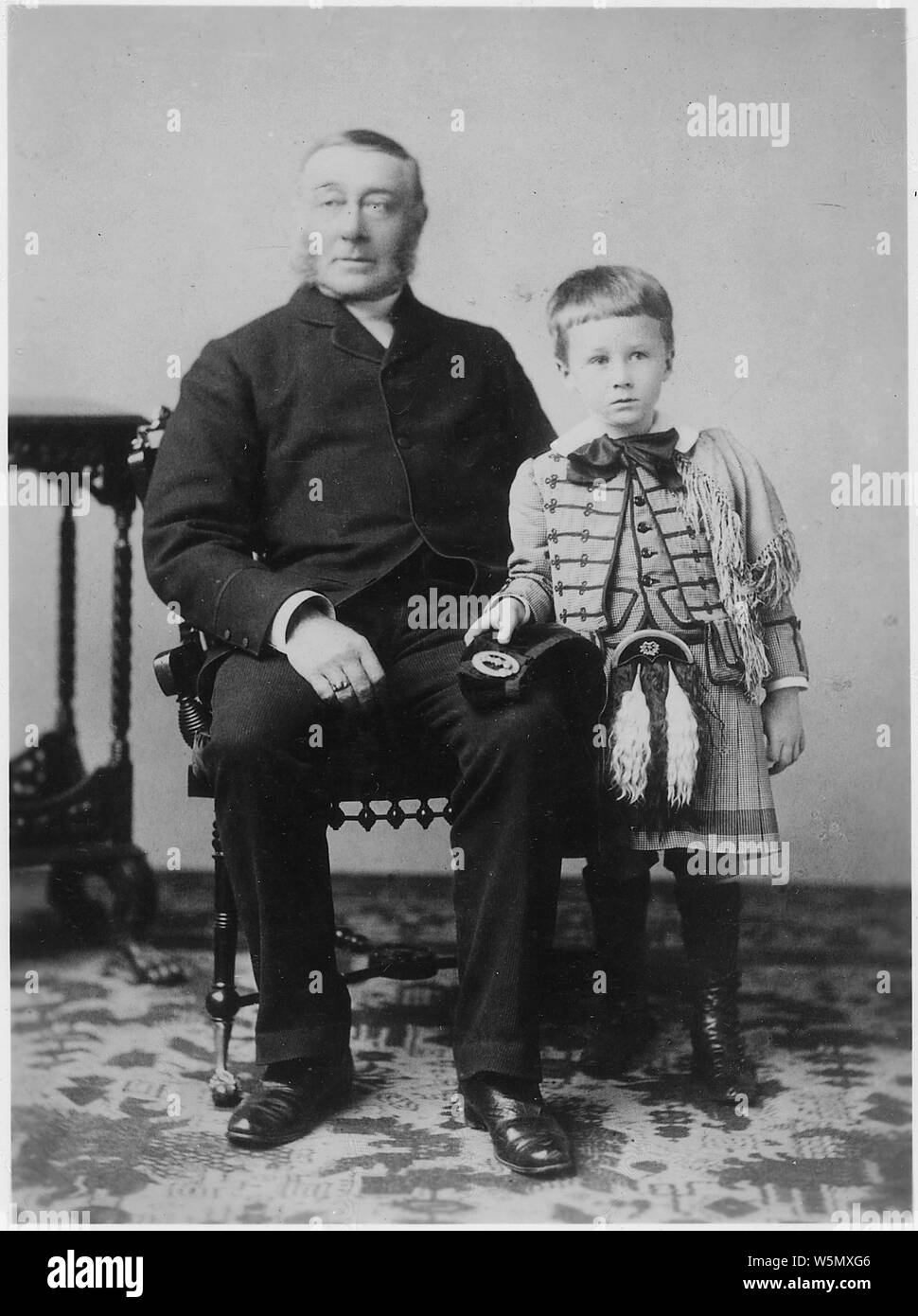 Franklin D. Roosevelt and father portrait in Washington, Washington, D ...