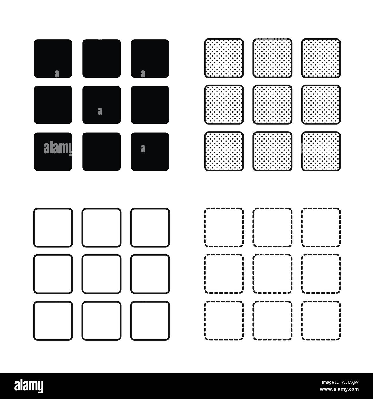 Menu icons vector Stock Vector Image & Art - Alamy