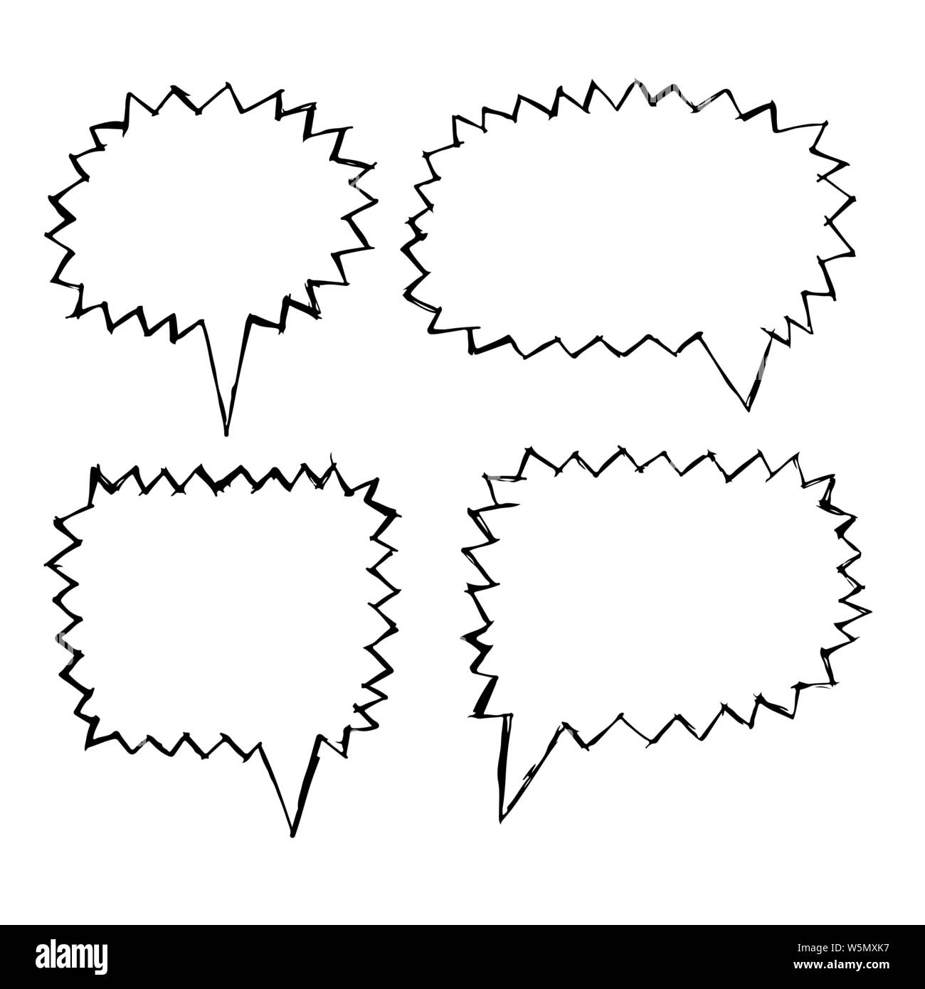 Speech Bubble icon hand drawn Stock Vector Image & Art - Alamy