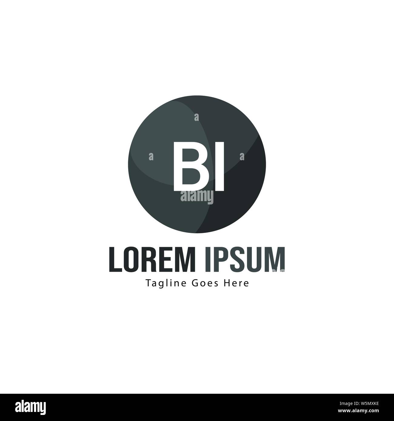 BI Letter Logo Design. Creative Modern BI Letters Icon Illustration ...