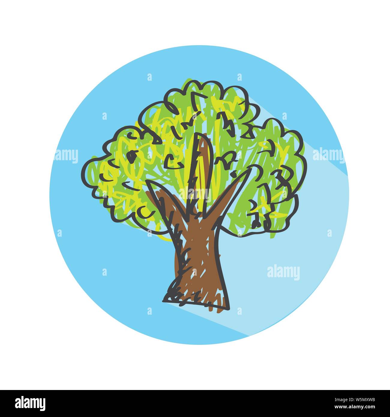 Hand drawn tree icon Stock Vector Image & Art - Alamy