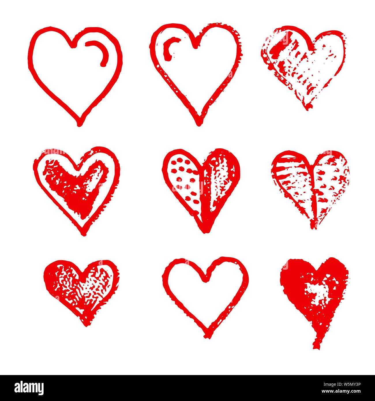 Hand drawn heart icon design Stock Vector Image & Art - Alamy