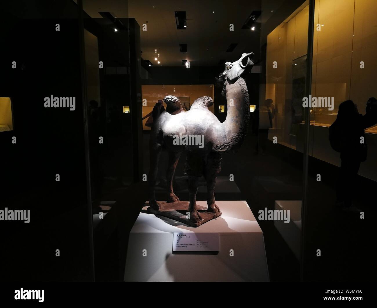 View of cultural relics on display at the Exhibition of treasures from ...