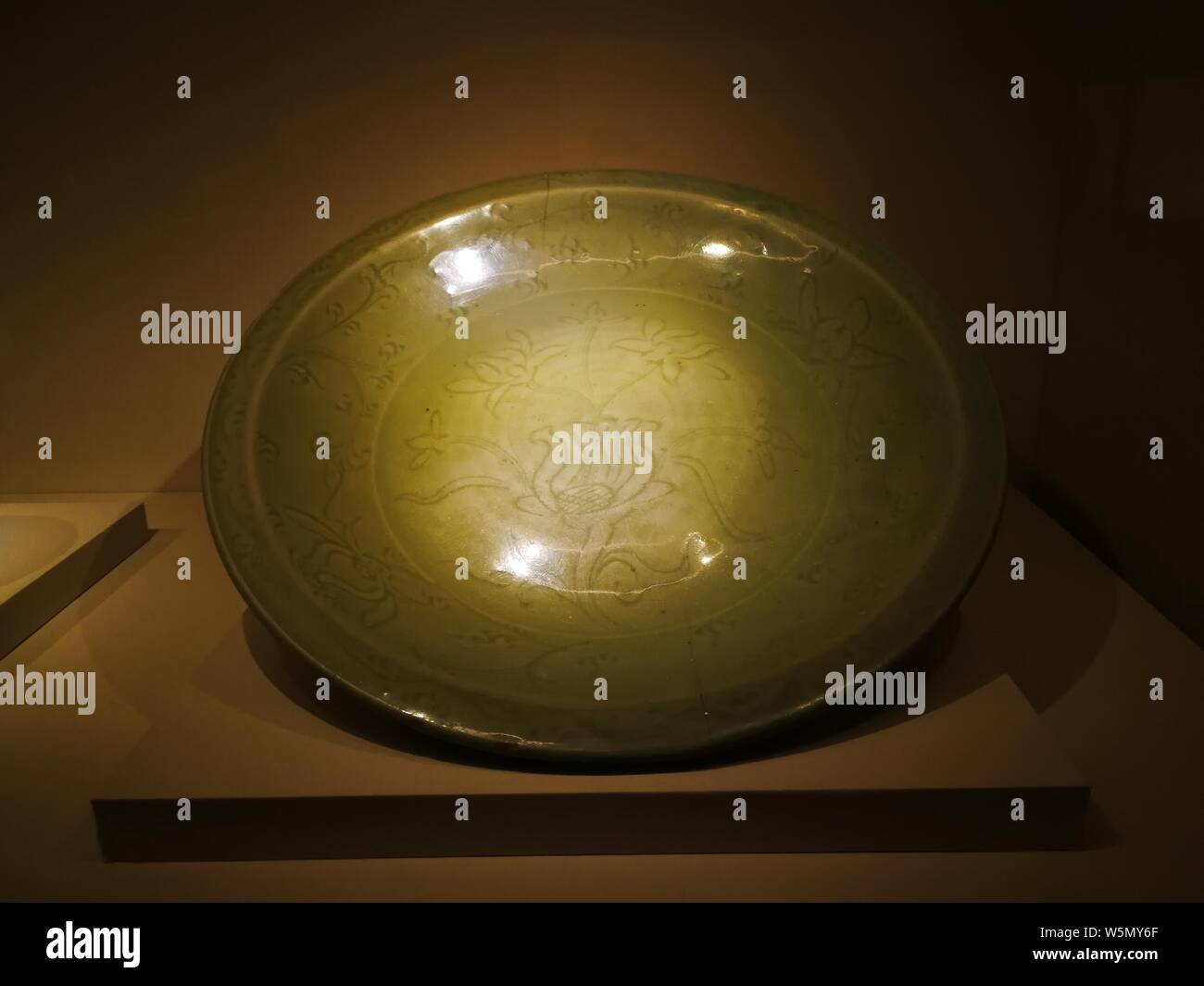 View of cultural relics on display at the Exhibition of treasures from ...