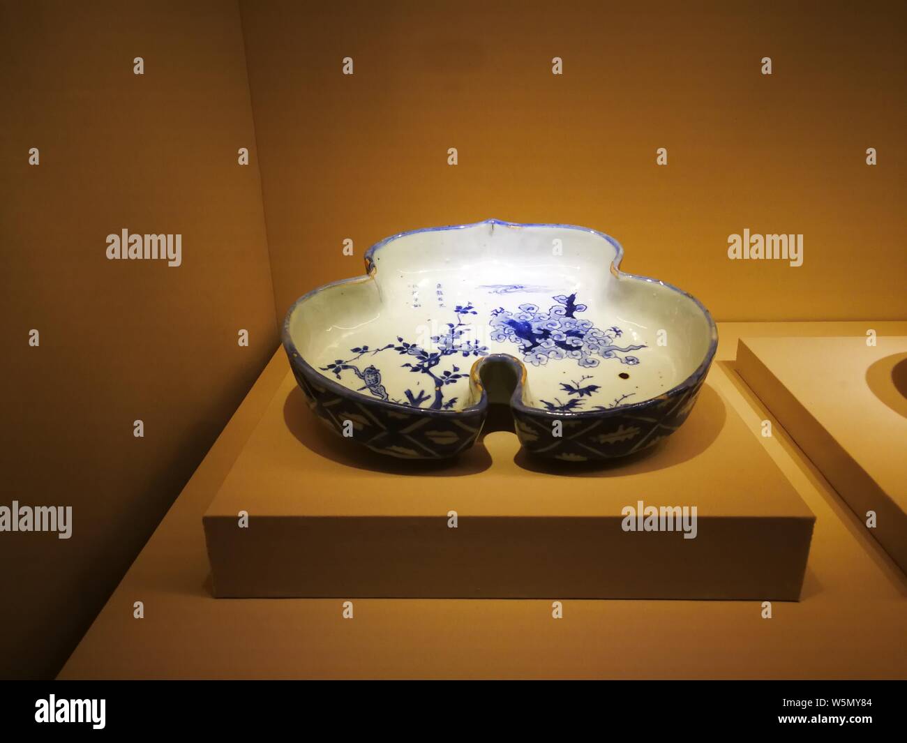 View of cultural relics on display at the Exhibition of treasures from ...