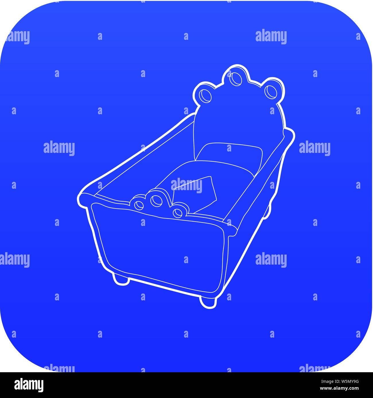 Cradle icon blue vector Stock Vector Image & Art - Alamy