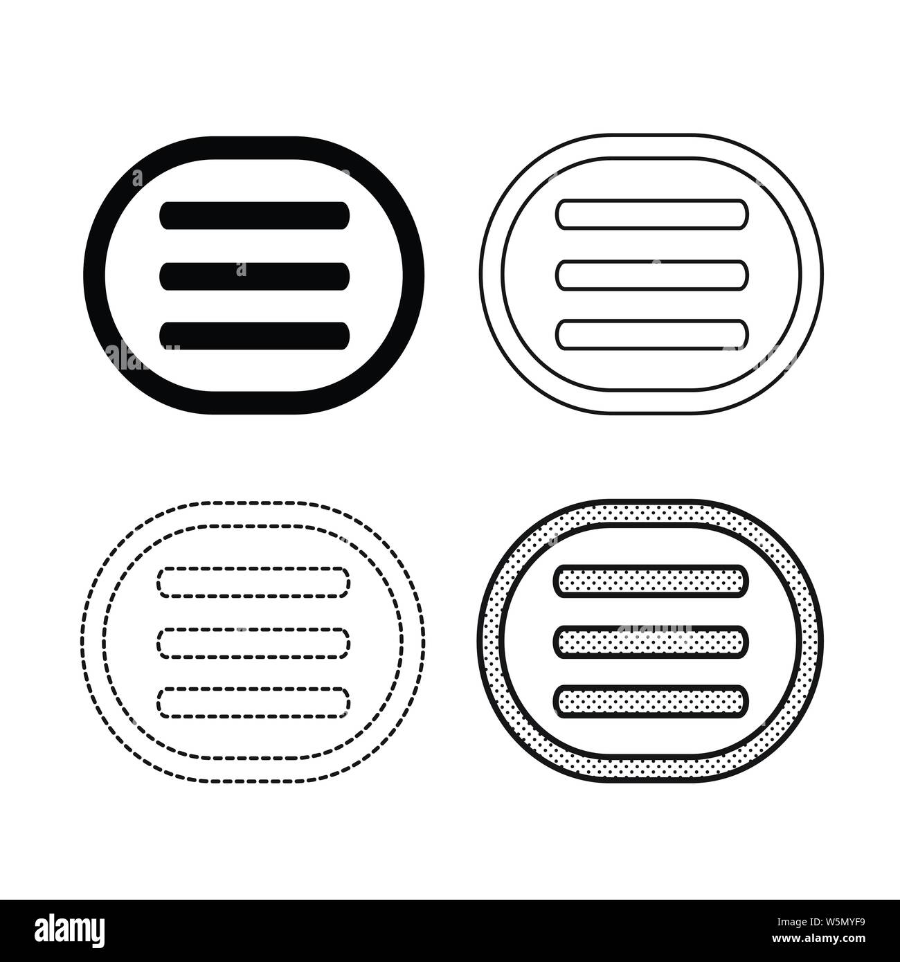 Menu icons vector Stock Vector Image & Art - Alamy