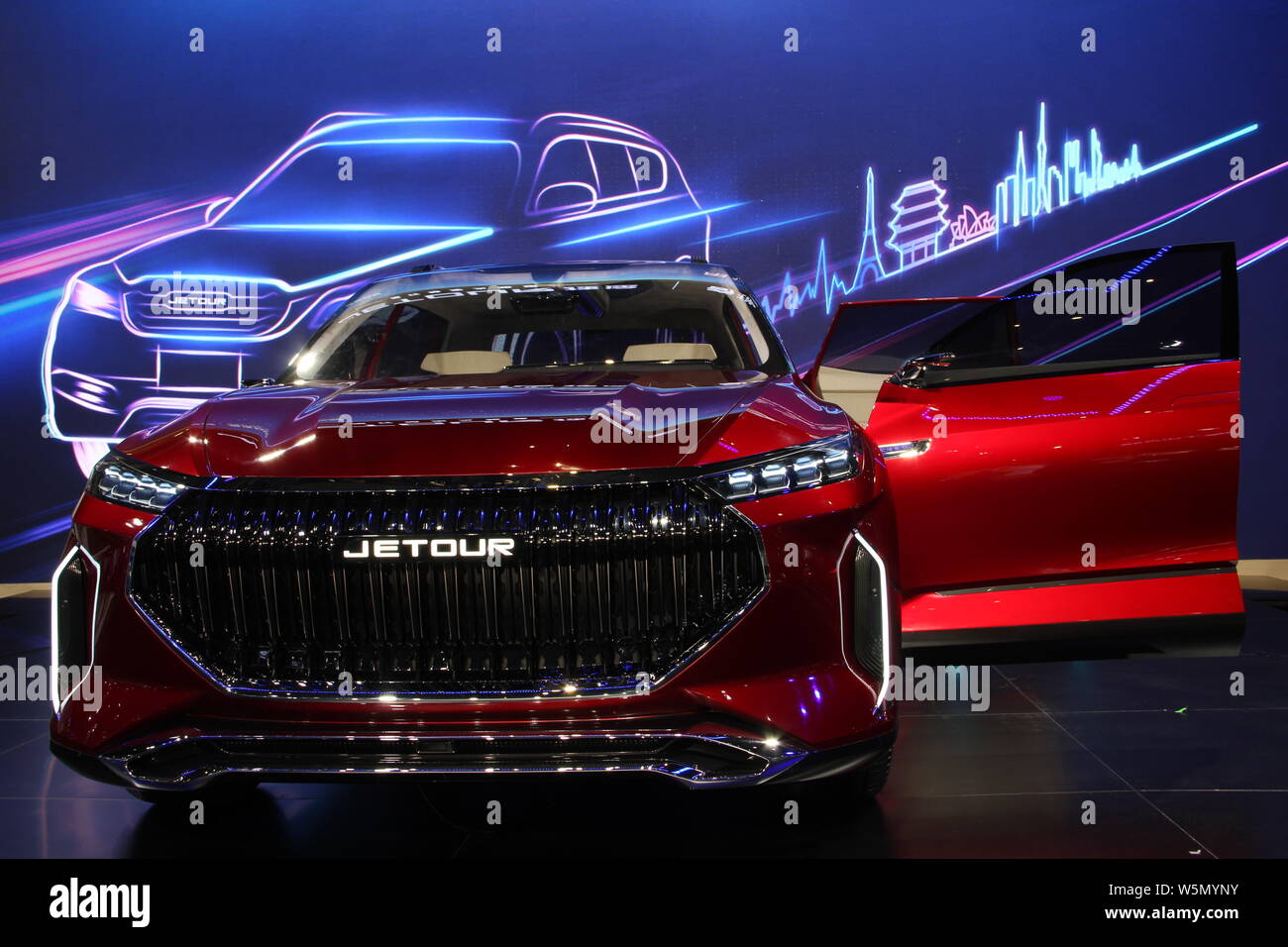 A Chery Jetour X EV concept car is displayed during the 18th Shanghai ...