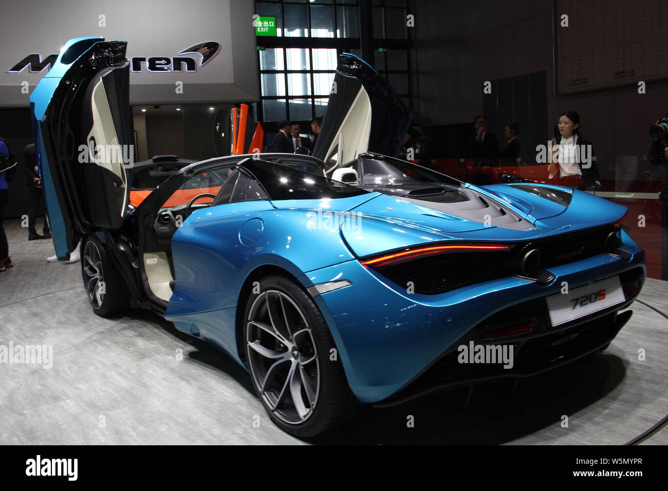 A McLaren 720S Spider supercar is displayed during the 18th Shanghai ...