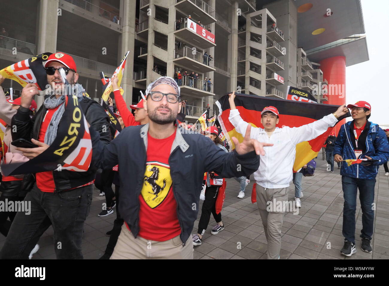 Ferrari fans gather at the Formula 1 Heineken Chinese Grand Prix 2019 ...