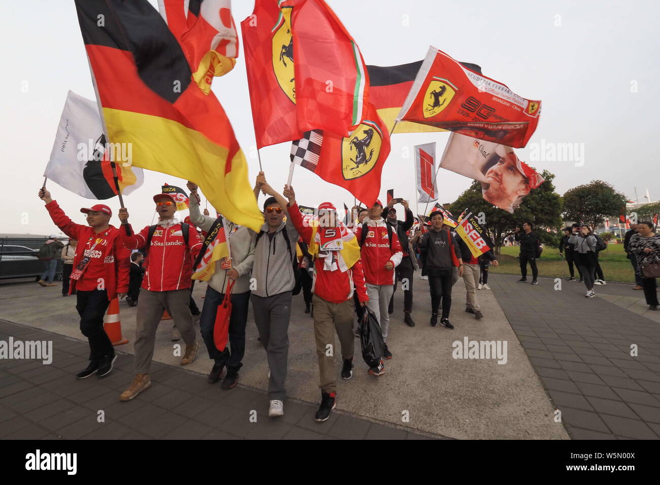 Ferrari fans gather at the Formula 1 Heineken Chinese Grand Prix 2019 ...