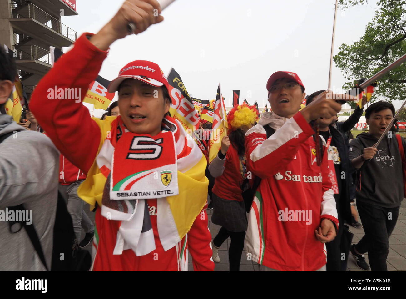 Ferrari fans gather at the Formula 1 Heineken Chinese Grand Prix 2019 ...
