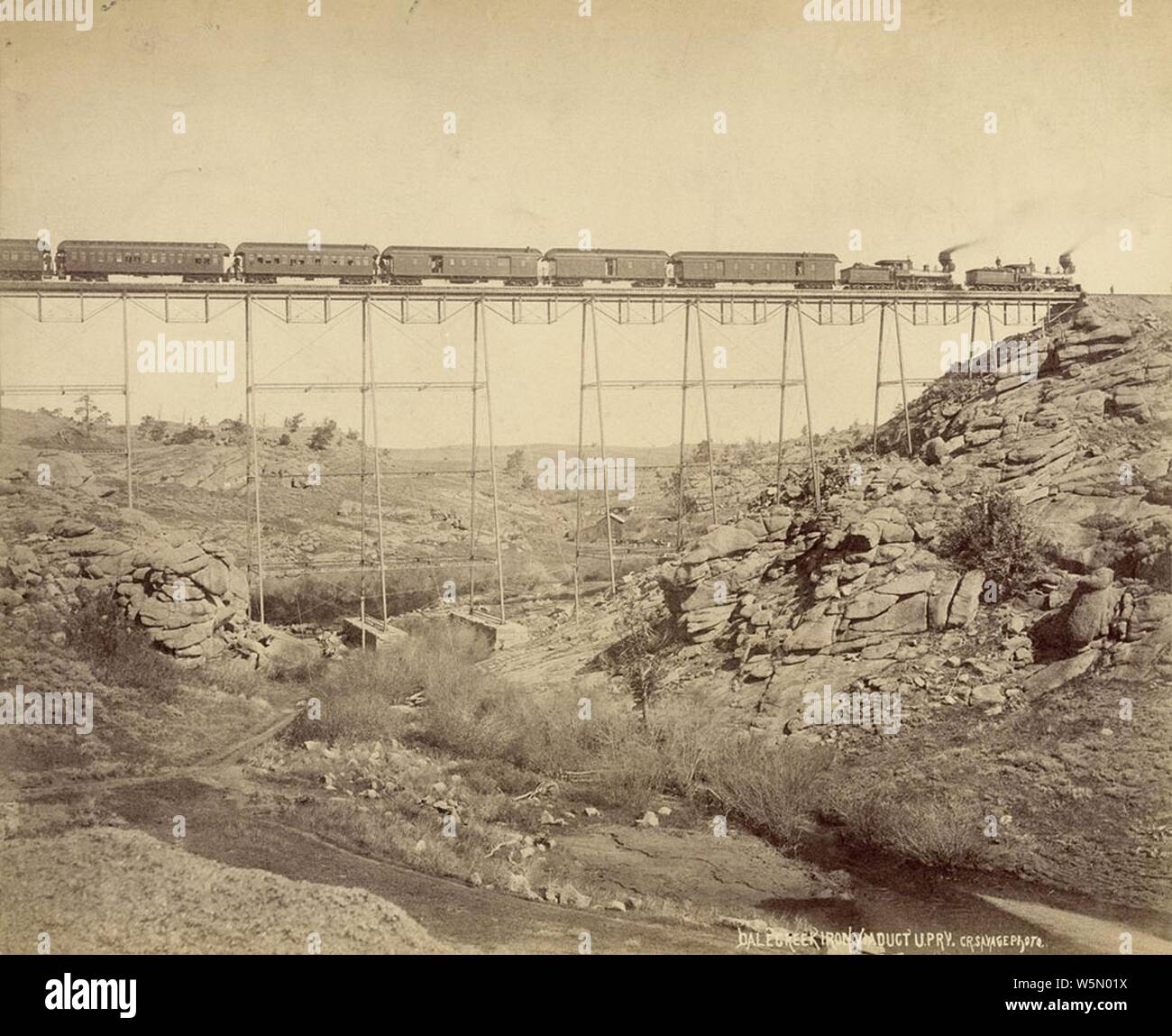 Dale Creek Iron Viaduct 1869 Stock Photo - Alamy