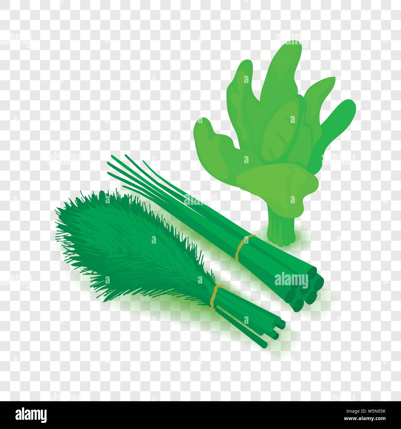 Green vegetable icon, cartoon isometric 3d style Stock Vector Image ...