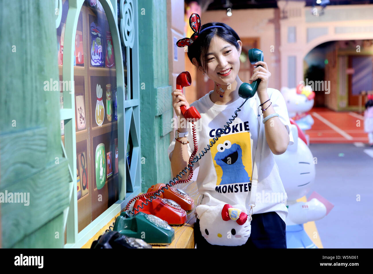 Interior view of China's first Hello Kitty Indoor Theme Park, named as ...