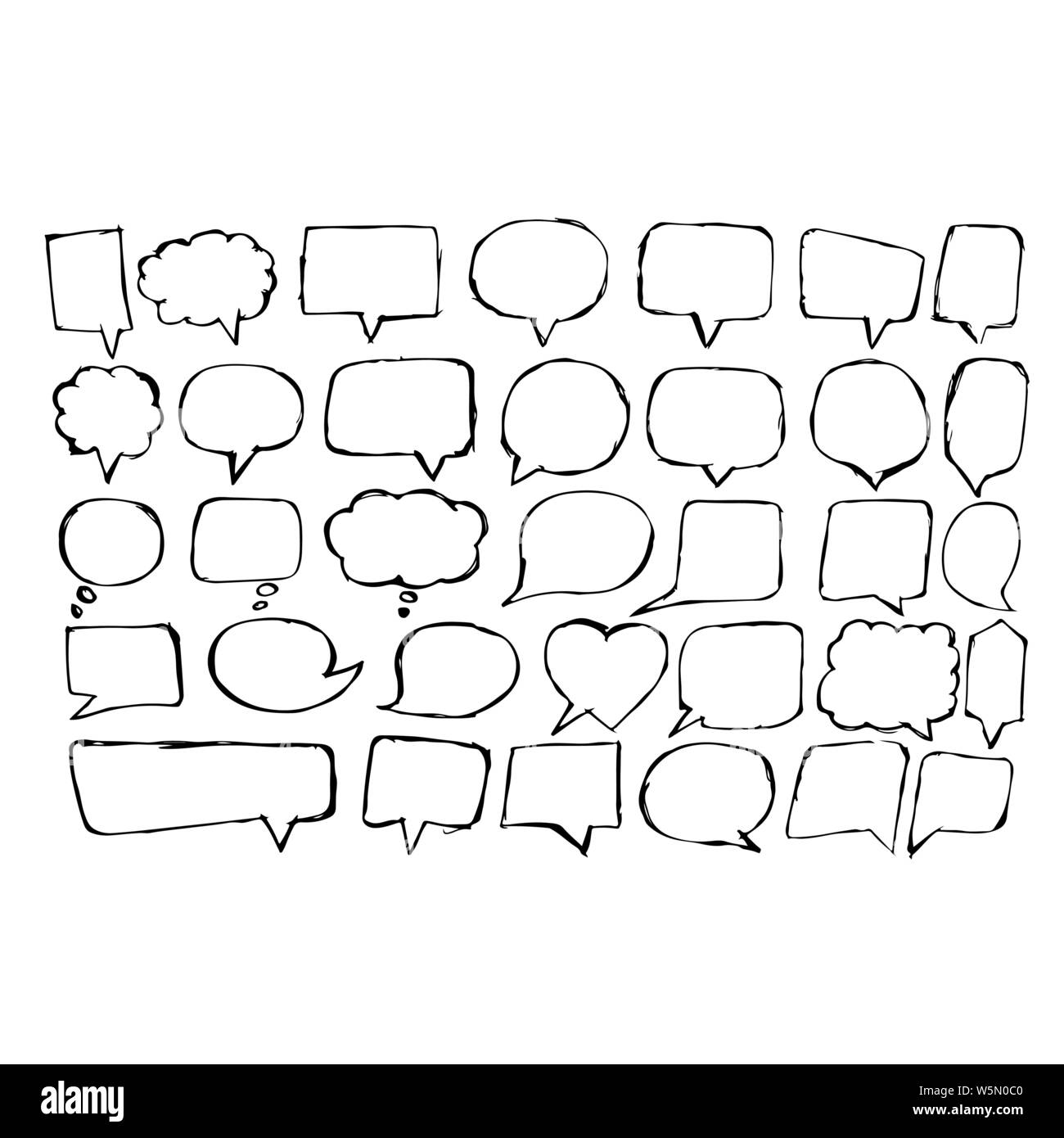 Speech Bubble icon hand drawn Stock Vector Image & Art - Alamy