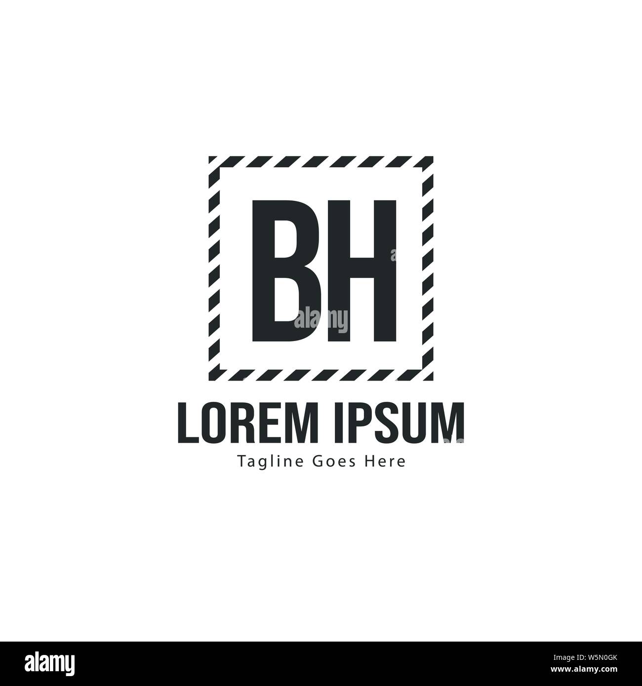 BH Letter Logo Design. Creative Modern BH Letters Icon Illustration ...