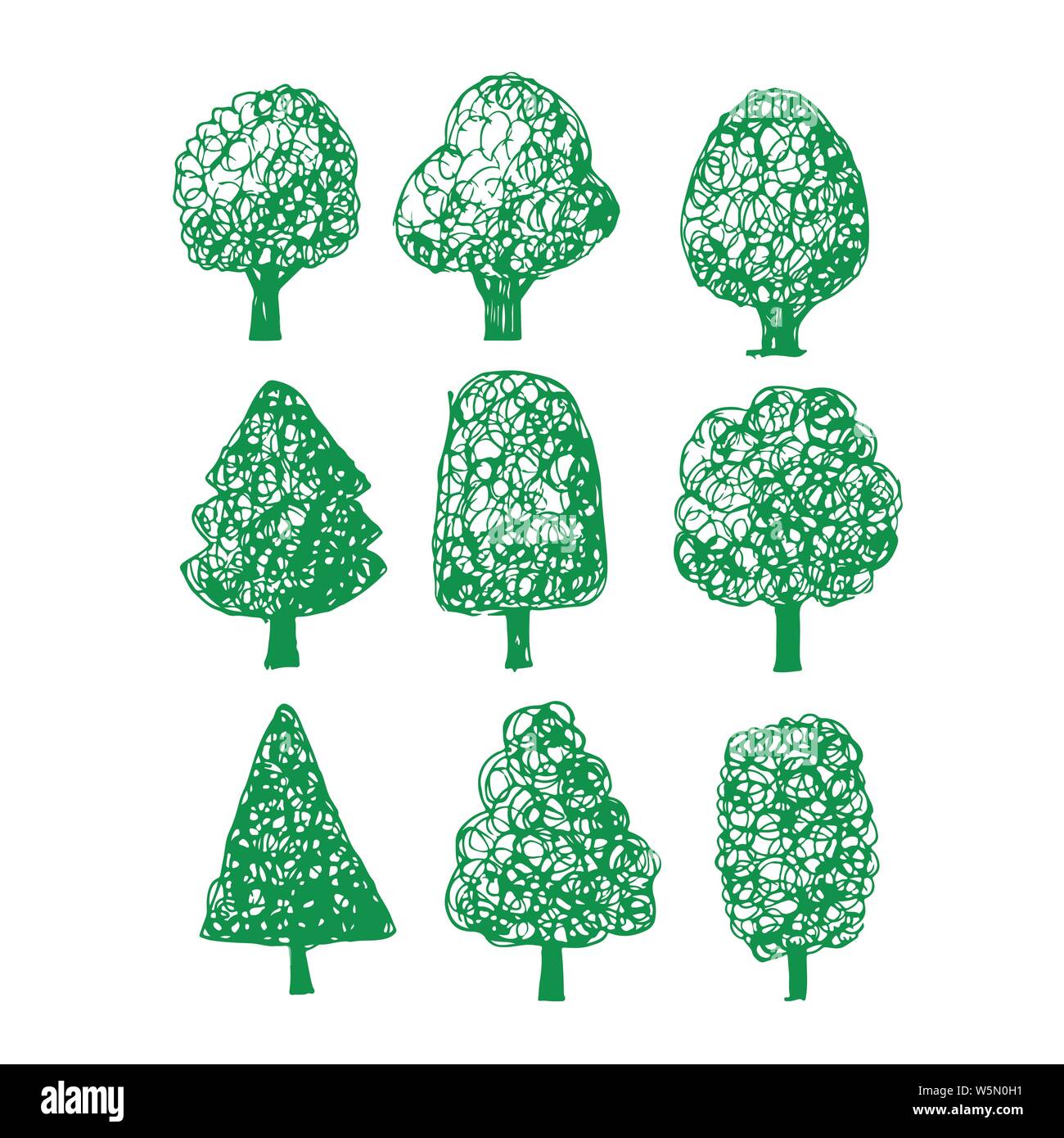 Hand drawn tree icon Stock Vector Image & Art - Alamy