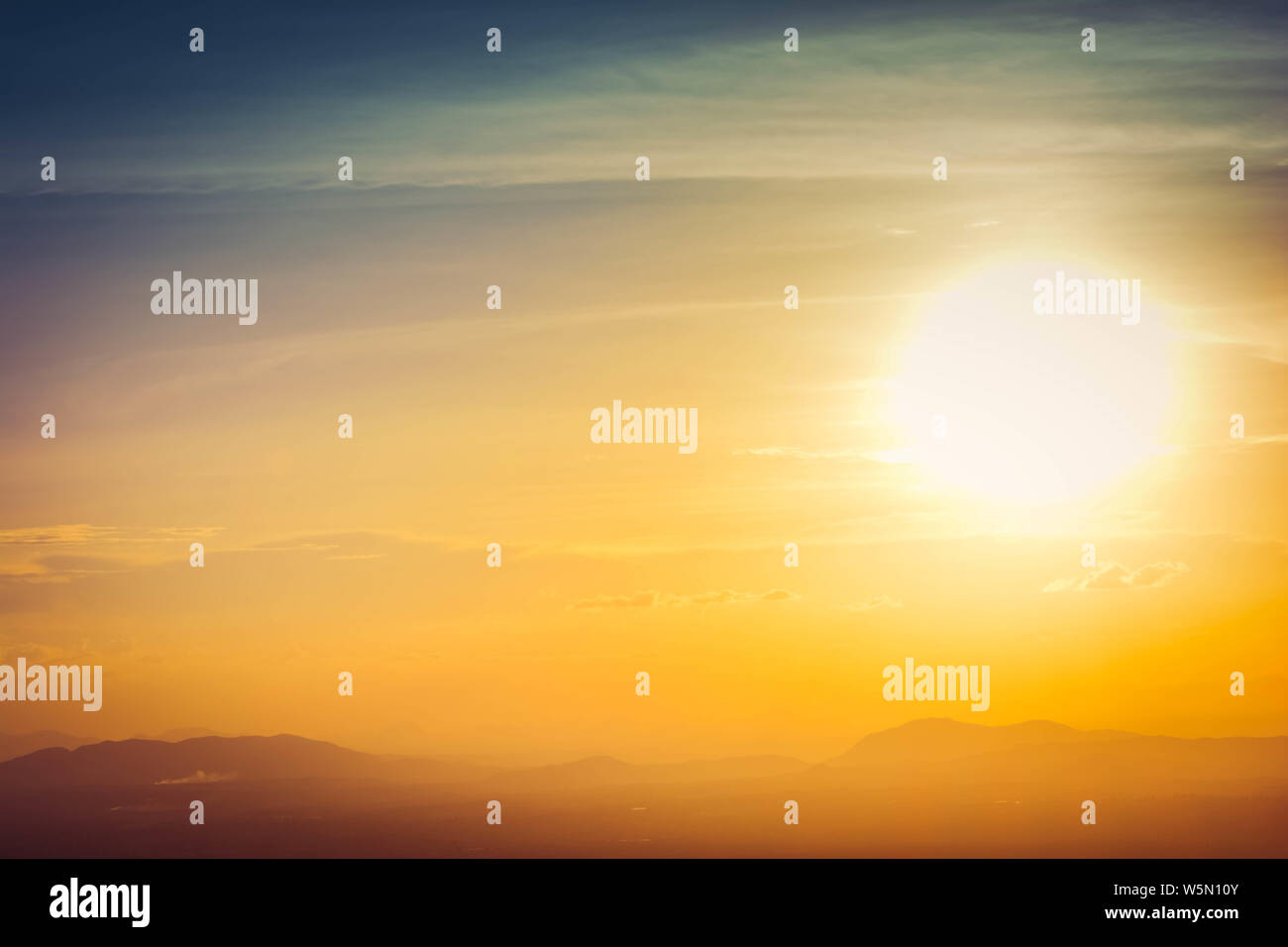 Beautiful Sunset In The Horizon Stock Photo - Alamy