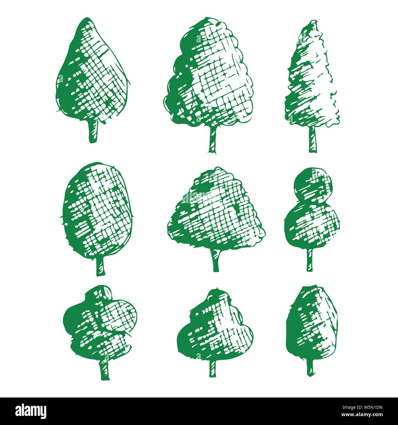 Hand drawn tree icon Stock Vector Image & Art - Alamy