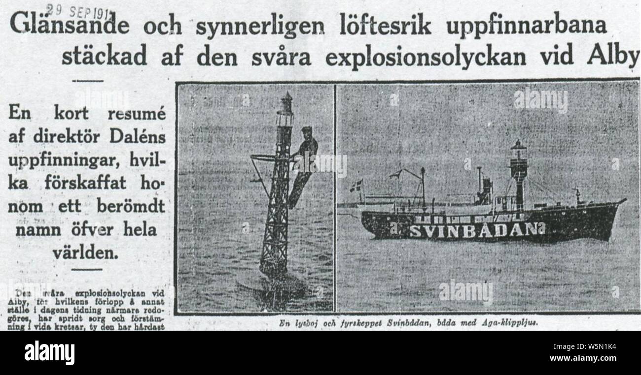 Dalén Alby 1912 Stock Photo - Alamy