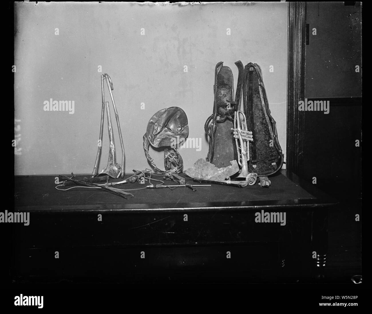 Damaged musical instruments Stock Photo - Alamy