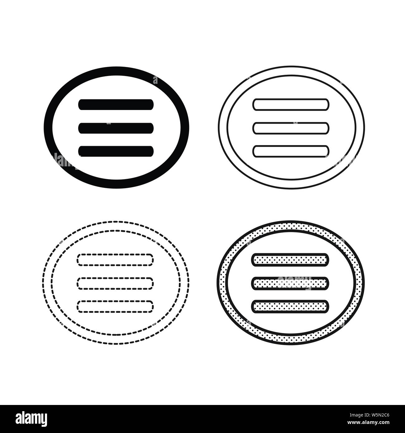 Menu icons vector Stock Vector Image & Art - Alamy