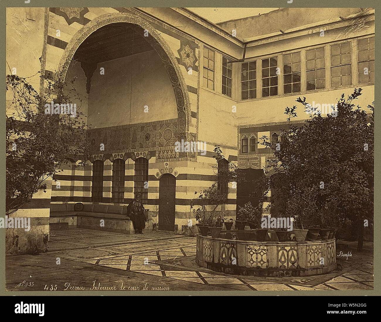 Damas. Intérieur de maison - Bonfils Stock Photo - Alamy