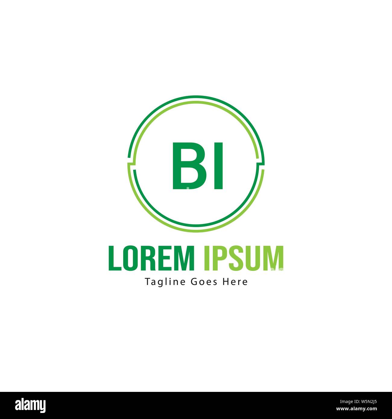 BI Letter Logo Design. Creative Modern BI Letters Icon Illustration ...