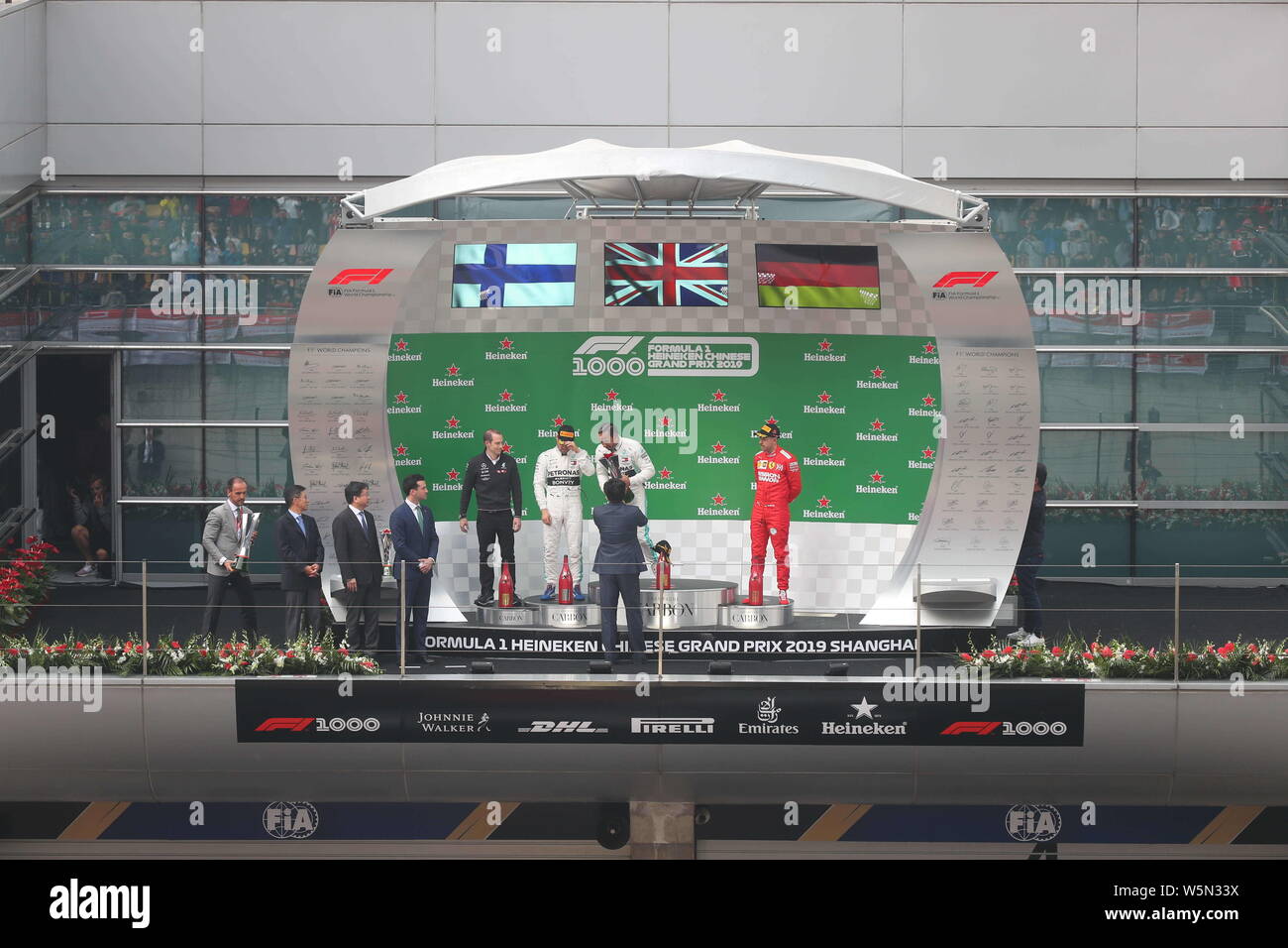 Finnish racing driver Valtteri Bottas of Mercedes, British racing ...