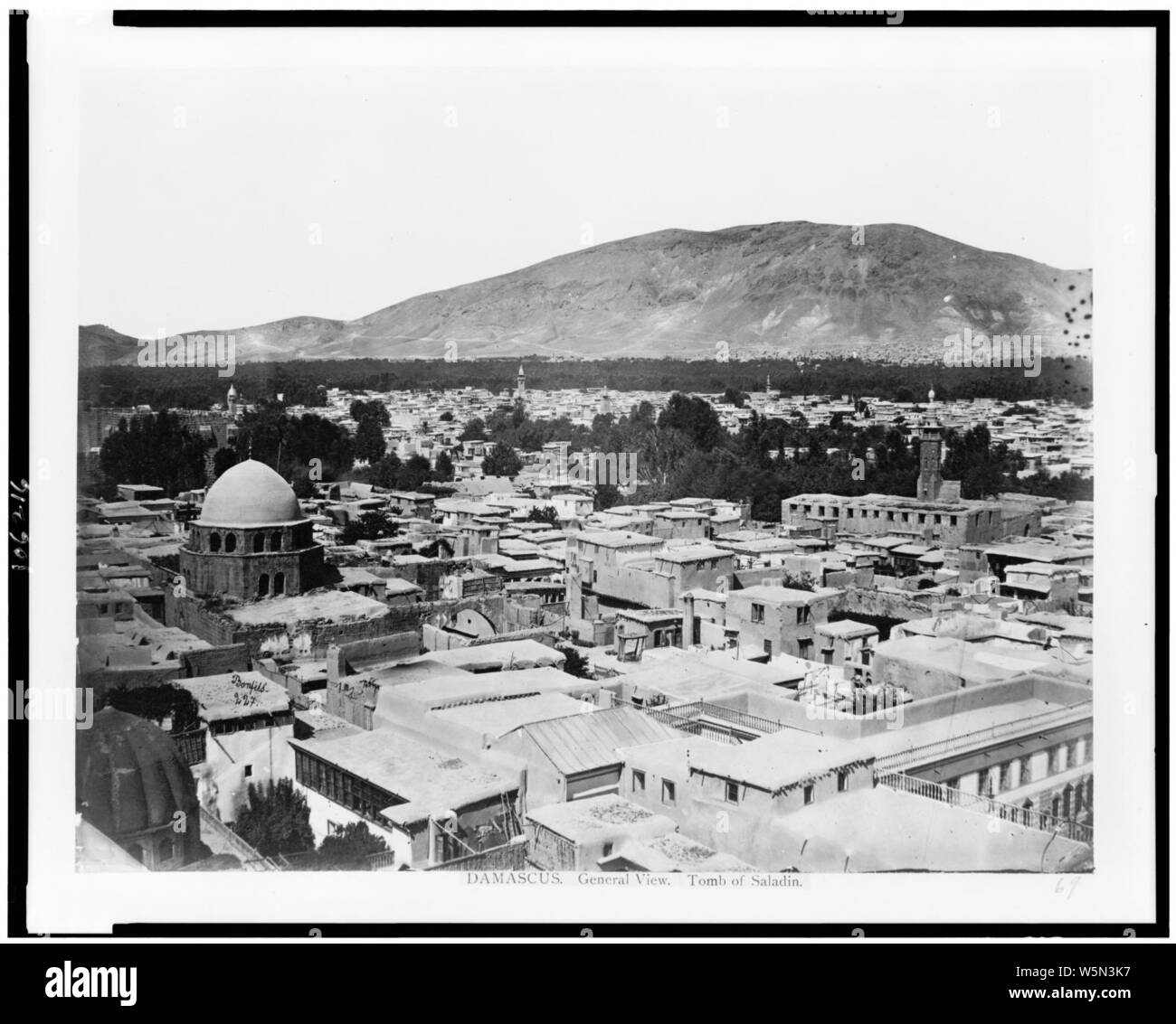 Damascus. General view. Tomb of Saladin - Bonfils Stock Photo - Alamy