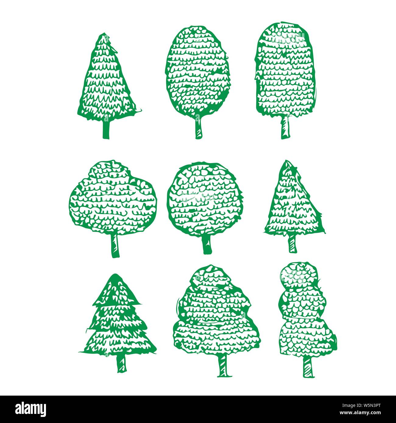 Hand drawn tree icon Stock Vector Image & Art - Alamy