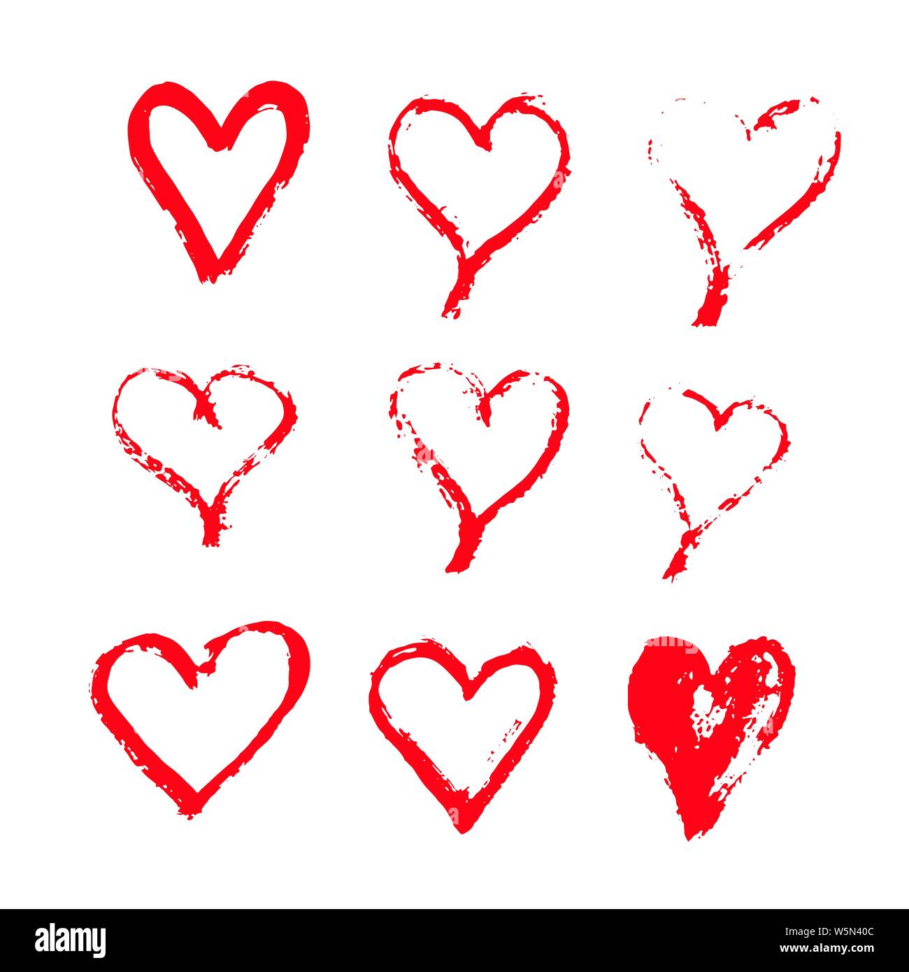 Hand drawn heart icon design Stock Vector Image & Art - Alamy