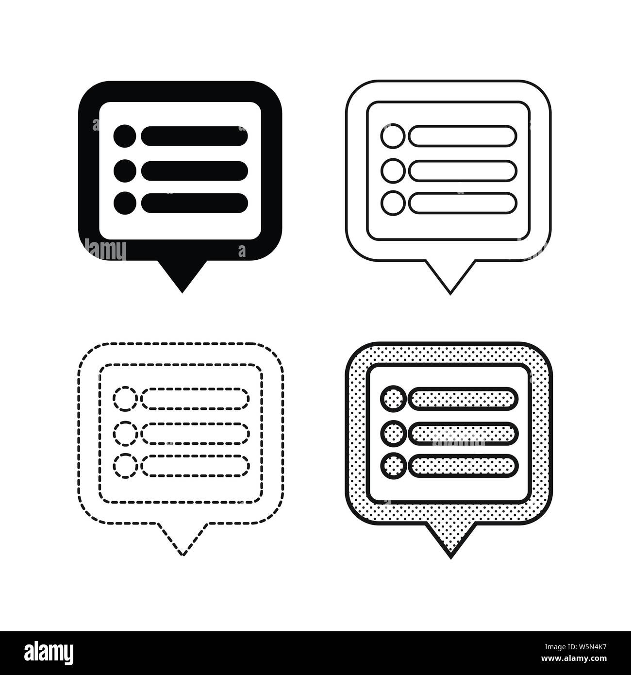 Menu icons vector Stock Vector Image & Art - Alamy