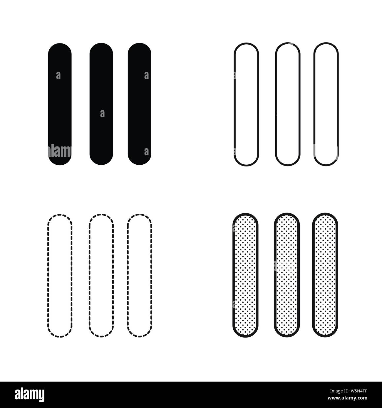 Menu icons vector Stock Vector Image & Art - Alamy