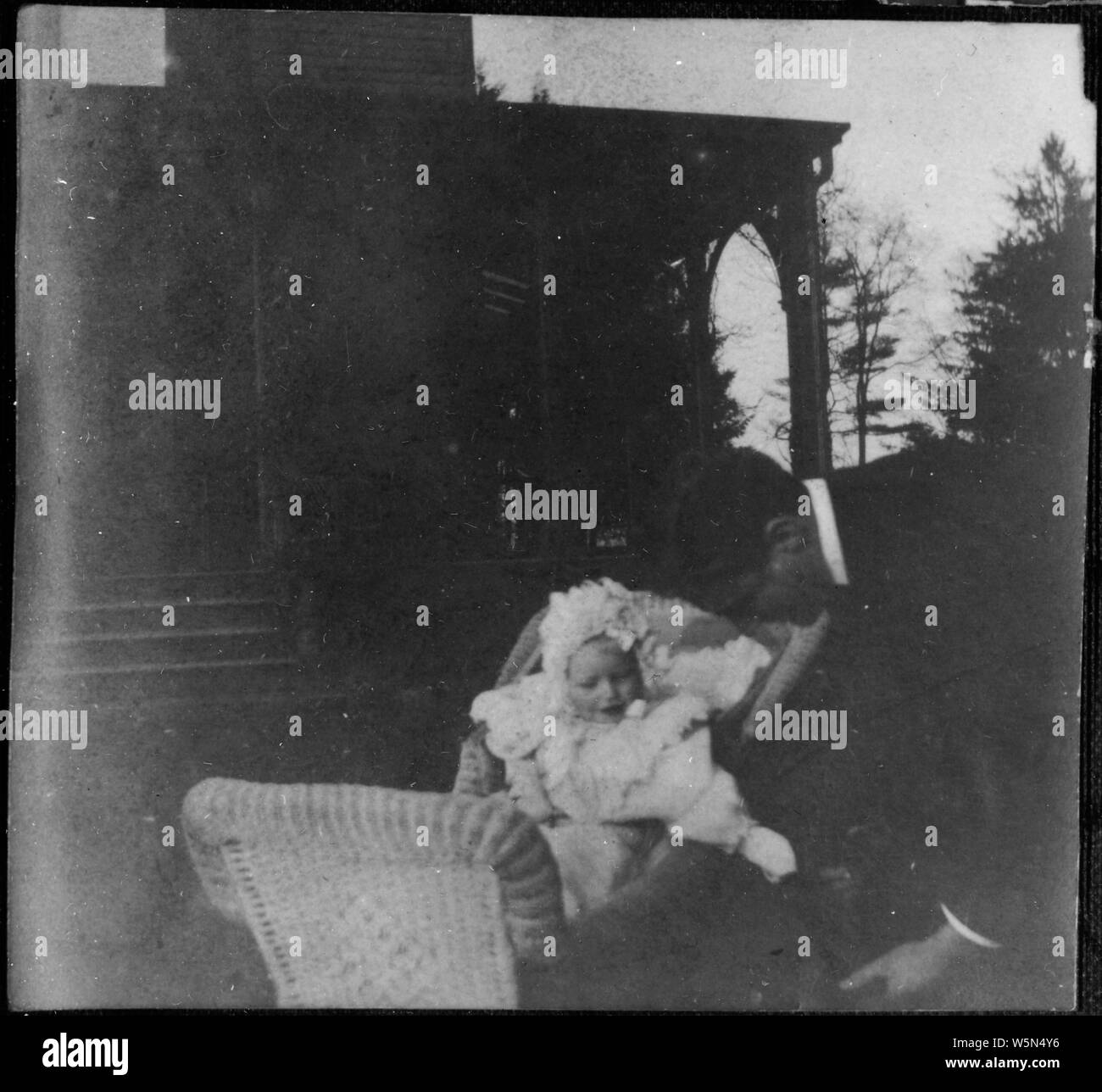 Franklin D. Roosevelt wtih baby Anna in Hyde Park, New York Stock Photo ...