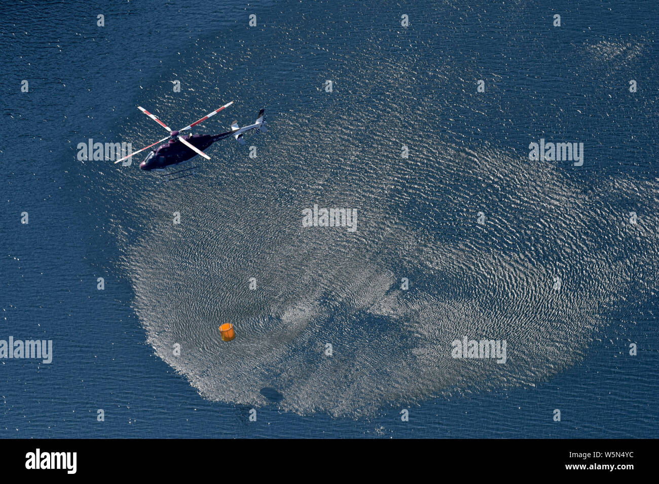 A Bell 407 helicopter is pictured in a fire drill in Miyun district of ...