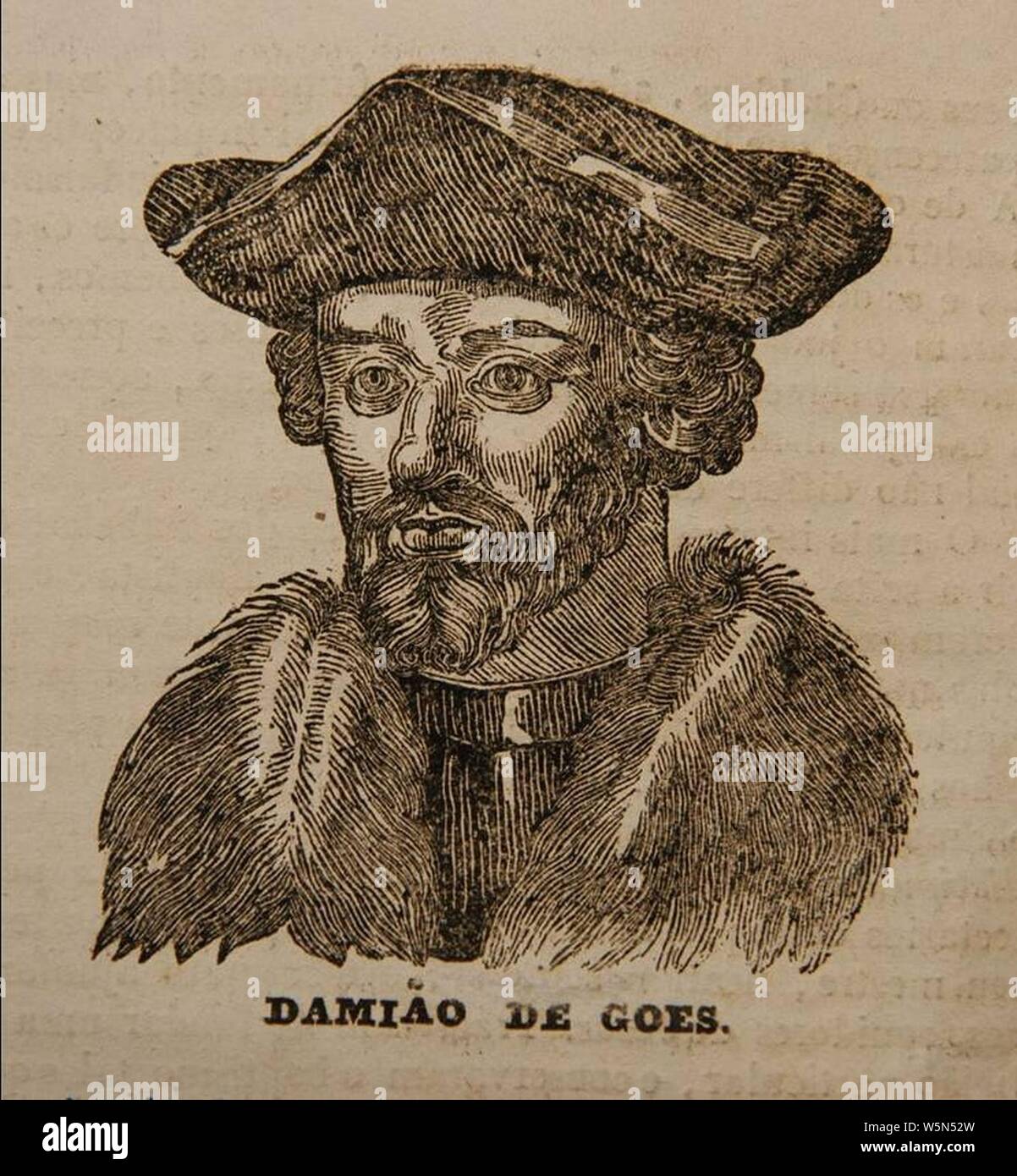 Damião de Gois - Panorama 1837 Stock Photo - Alamy