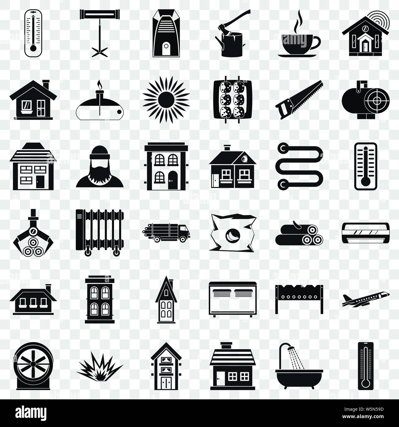 Radiator icons set, simple style Stock Vector Image & Art - Alamy