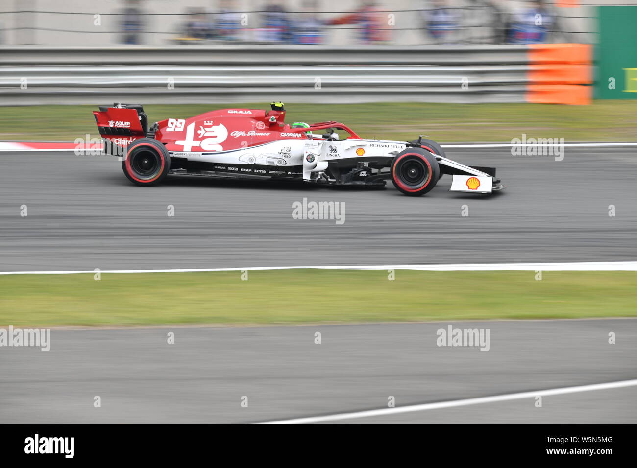 Italian racing driver Antonio Giovinazzi of Alfa Romeo Racing competes ...