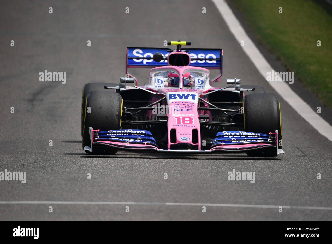 Canadian-Belgian Formula One driver Lance Stroll of Racing Point BWT ...