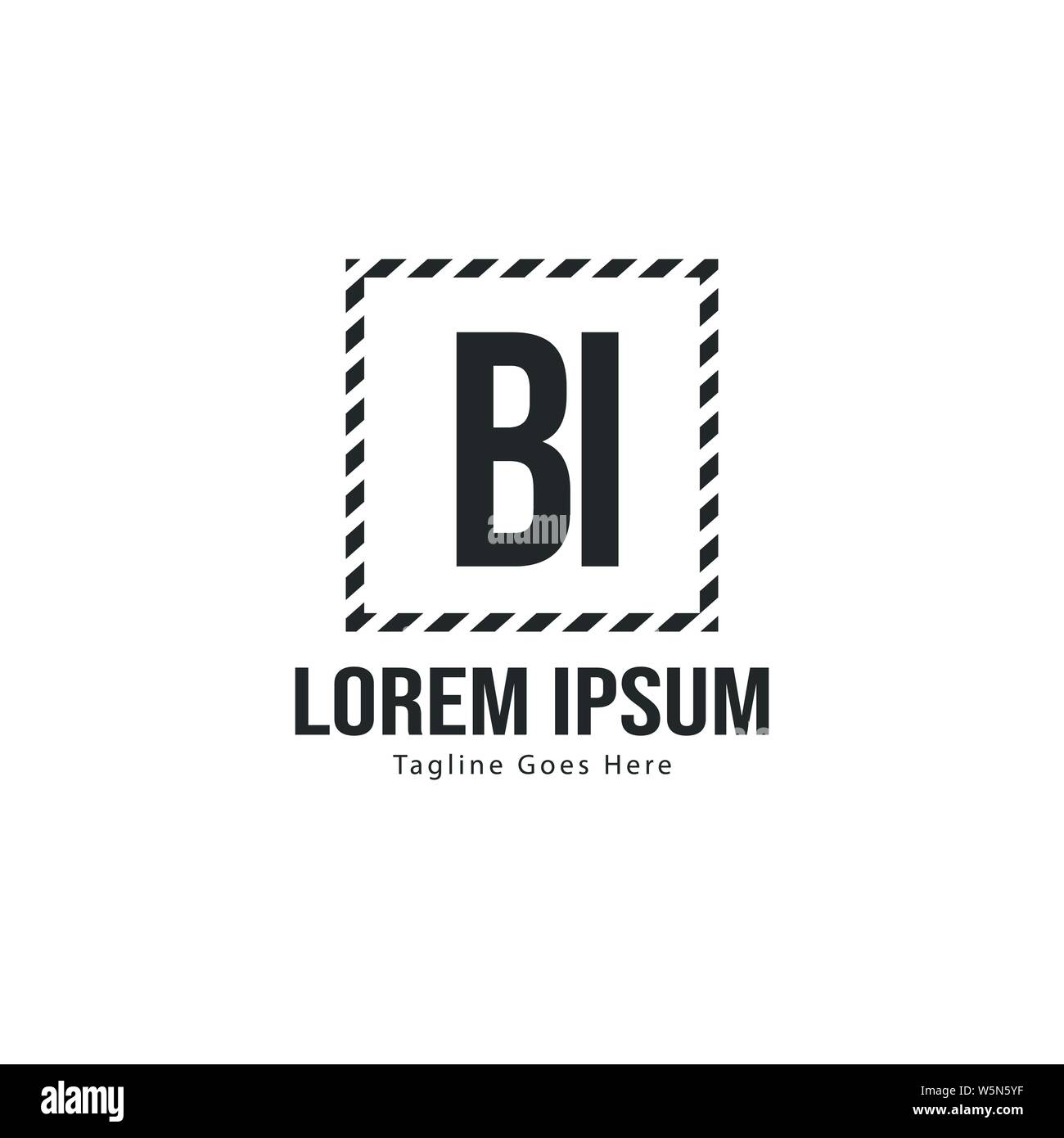 BI Letter Logo Design. Creative Modern BI Letters Icon Illustration ...